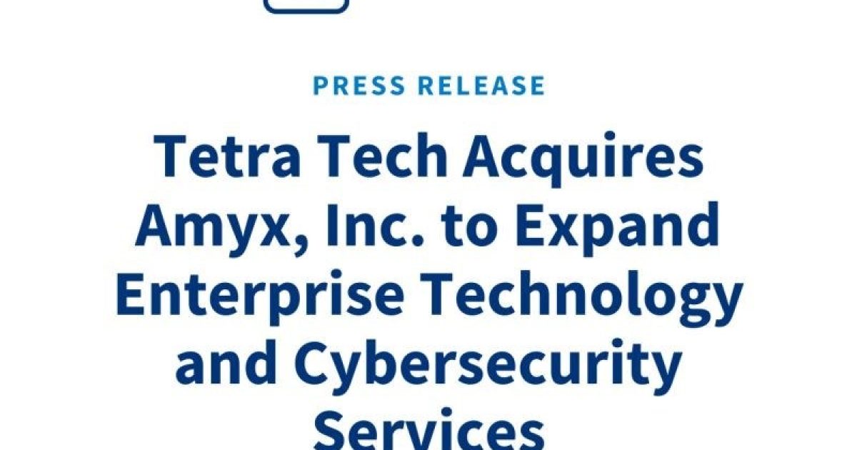 Tetra Tech Acquires Amyx Inc | BECBC